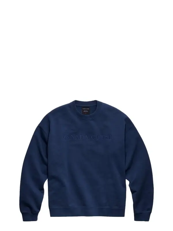 Canada Goose Embroidered Crew Neck Sweatshirt - Oxford Navy Blue