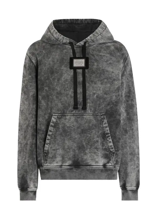 Dolce & Gabbana Logo Patch Hoodie - Black