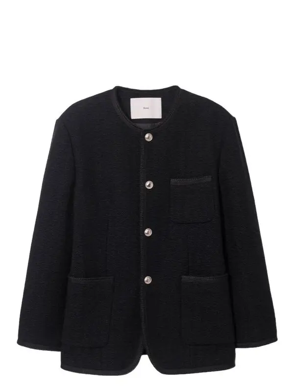 DUNST Crew Neck Three-pocket Jacket - Black