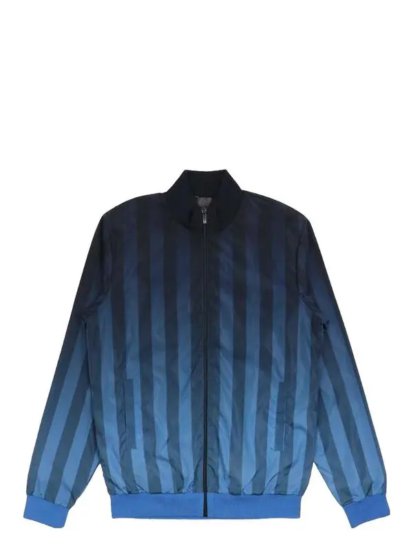 Fendi Striped Zipper Casual Jacket - Blue