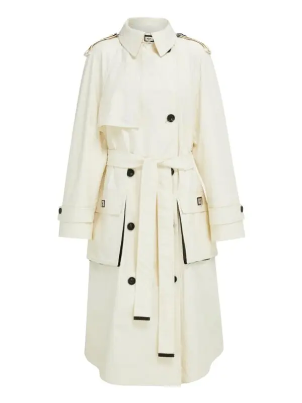FERRAGAMO Coated Linen Trench - Mascarpone Cheese