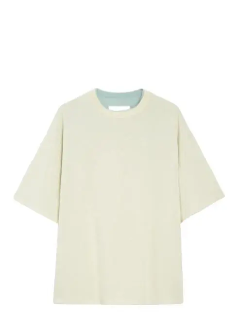 JIL SANDER Double Layer Crewneck T-shirt - Eggshell