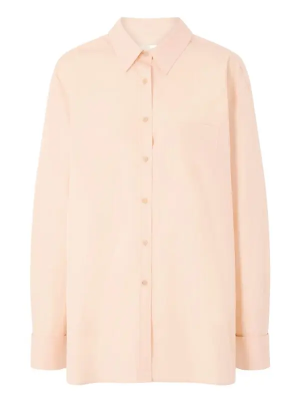 Khaite Cotton Poplin Shirt - Peach