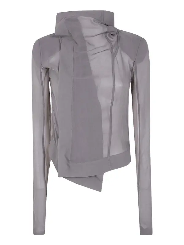 Rick Owens Asymmetrical High Neck Biker Jacket - No