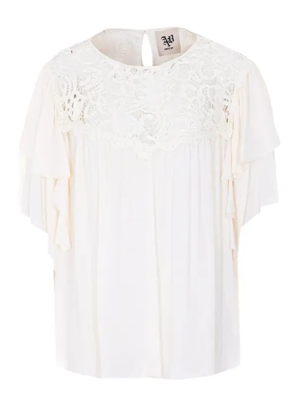 ANIYE BY Jela Ruffled Blouse - White