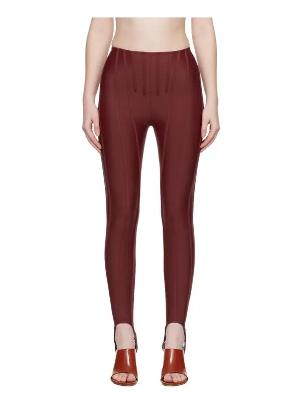 MUGLER Body-fitting Leggings - Red