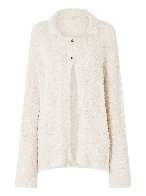 Khaite Jannae Wool-blend Cardigan - Ivory