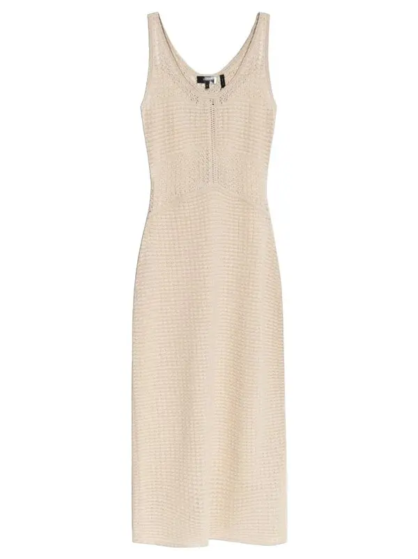 Theory Crochet-knit Midi Dress - Nude