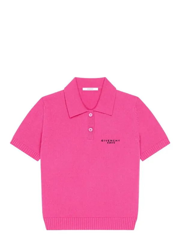 Givenchy Short-sleeved Knitted Polo Shirt - Purple-red