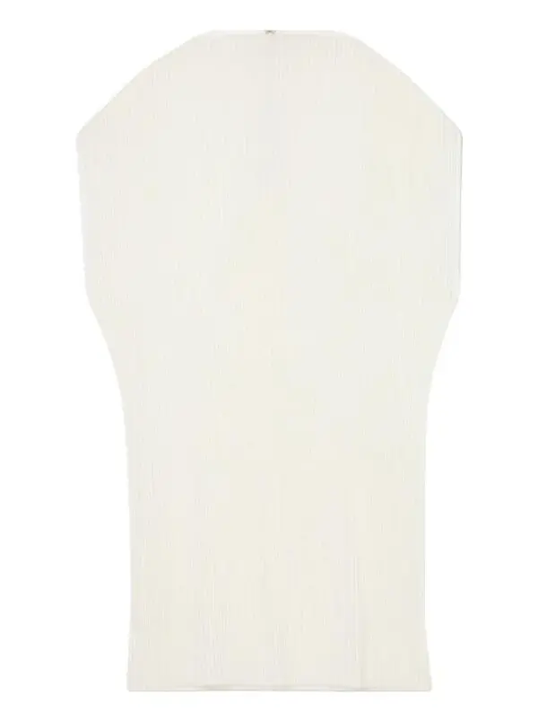 Co Cap Sleeve Top In Plisse - White