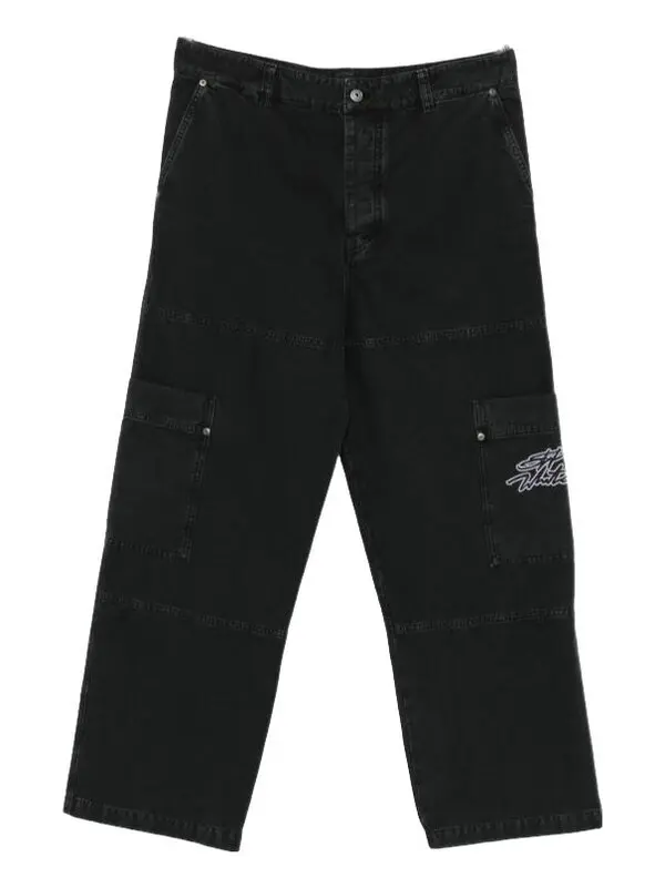 Off-White Script Gd Cotton Jeans - Black