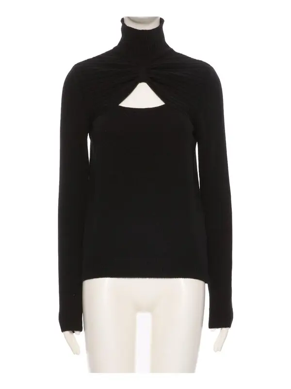 Valentino Garavani Cut-out Knot Detailed Jumper - Black