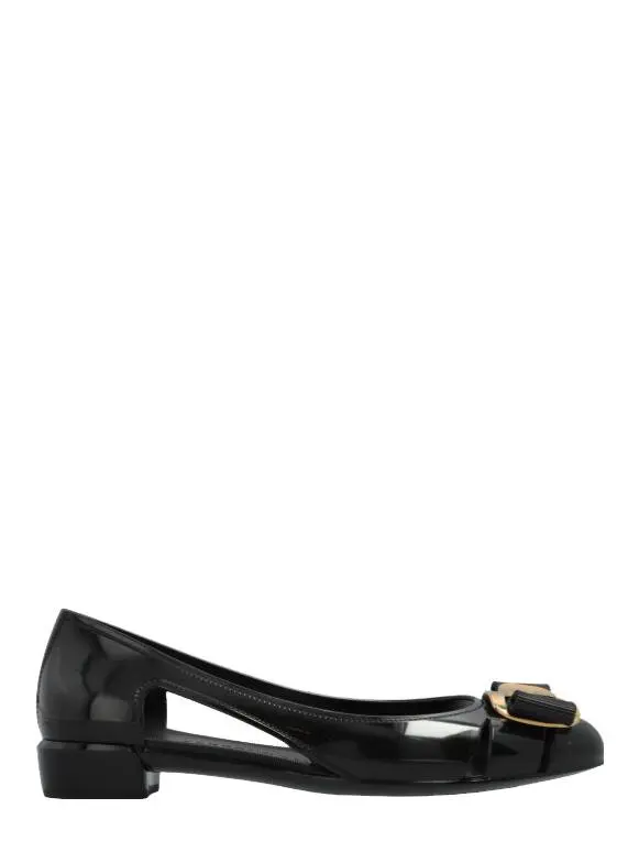 FERRAGAMO Nara Ballerina Flats - Negro