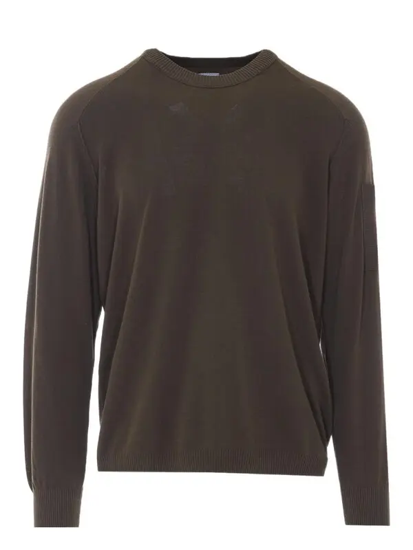 C.P. COMPANY Lens Logo Crewneck Knitted Sweater - Black