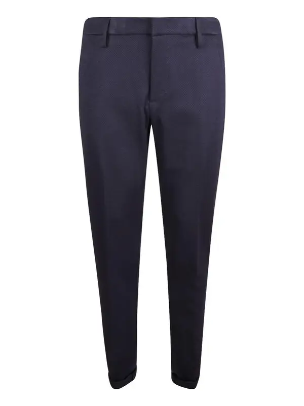 DONDUP Blue Textured Trousers - Black
