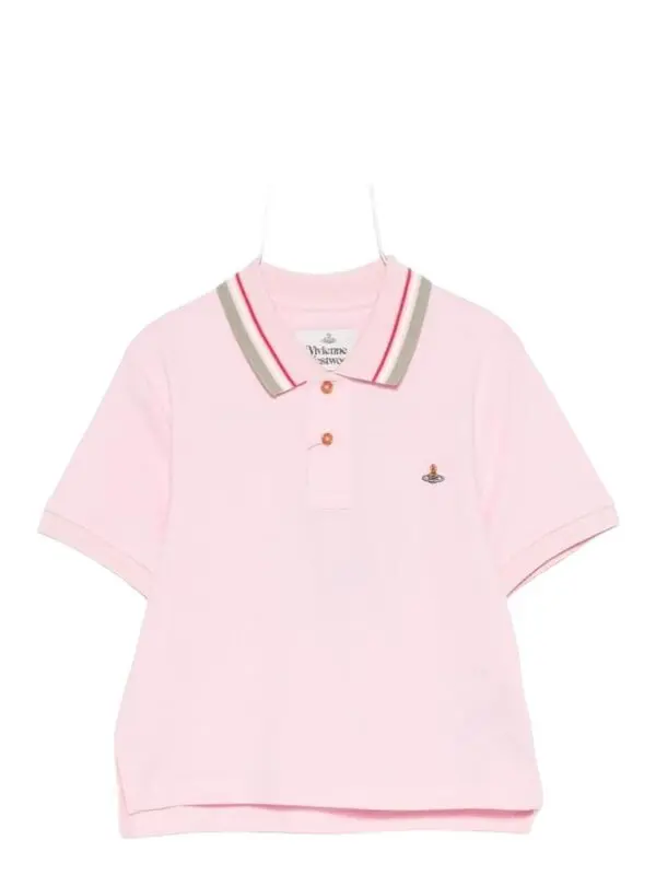 VIVIENNE WESTWOOD Cotton Polo Shirt - Pink