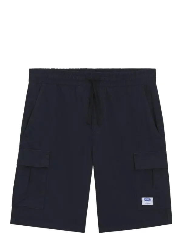 Hugo Boss Drawstring Cargo Shorts - Dark Blue