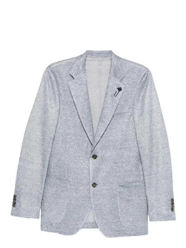 LARDINI Single-breasted Buttoned Blazer - Gray