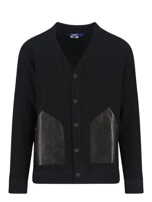 Junya Watanabe Button Long-sleeved Sweater With Patch Pockets - Black
