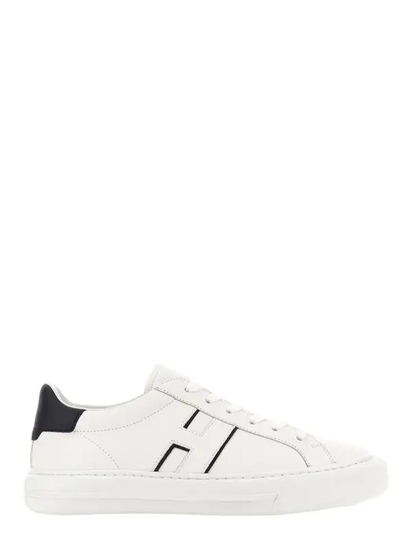 Hogan H691 Side H Patch Sneakers - White And Black