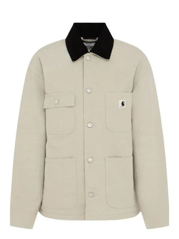Carhartt Work In Progress Long-sleeved Casual Jacket With Collar - White