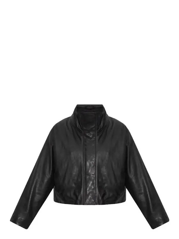 ALLSAINTS Ryder Leather Puffer Biker Jacket - Black