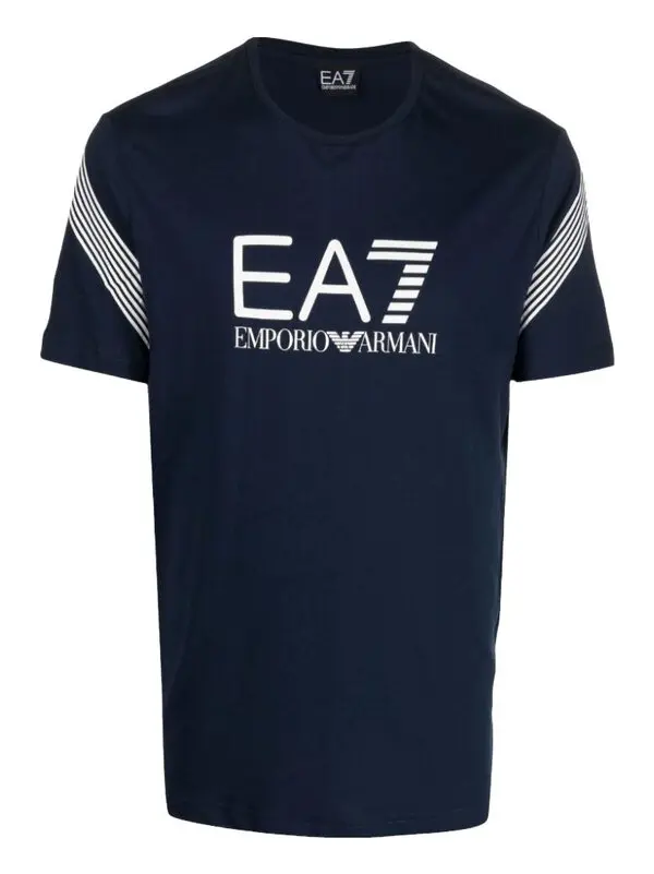 EA7 Round-neck Cotton T-shirt - Black