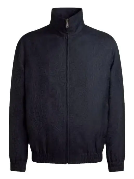 Etro Arnica Zip-up Jacket With Paisley Pattern - Black