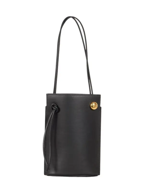 Loewe Pebble Dice Knotted Leather Bucket Bag - Black