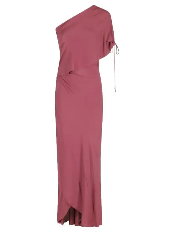 SEMICOUTURE One-shoulder Maxi Dress - Pink