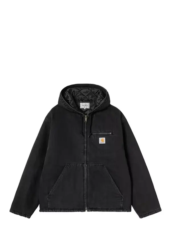 Carhartt Work In Progress Cleveland Hooded Denim Jacket - Black