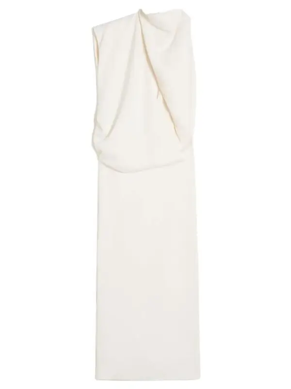 Sportmax Draped Midi Dress - Off White
