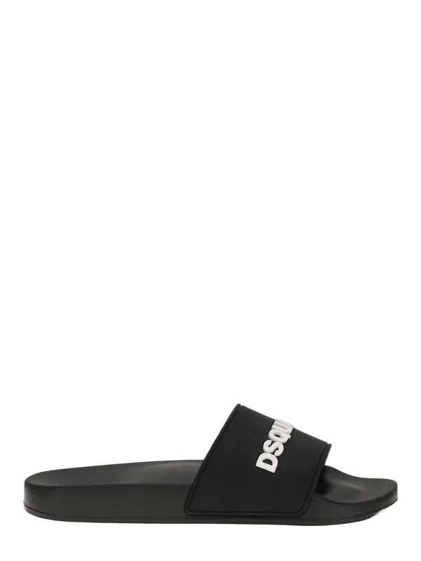 Dsquared2 Logo Open-toe Slides - Black