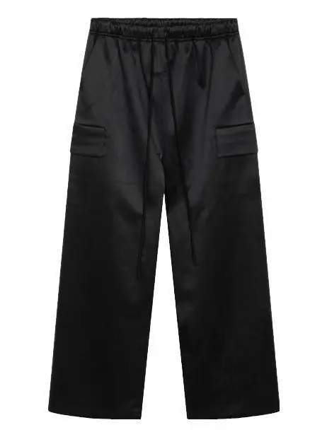 Fear Of God Straight-leg Satin Cargo Pants - Black