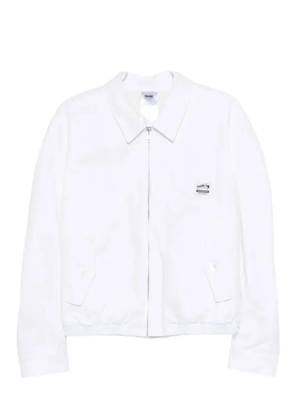 MAGLIANO Long-sleeved Zip Jacket With Logo Patch - White