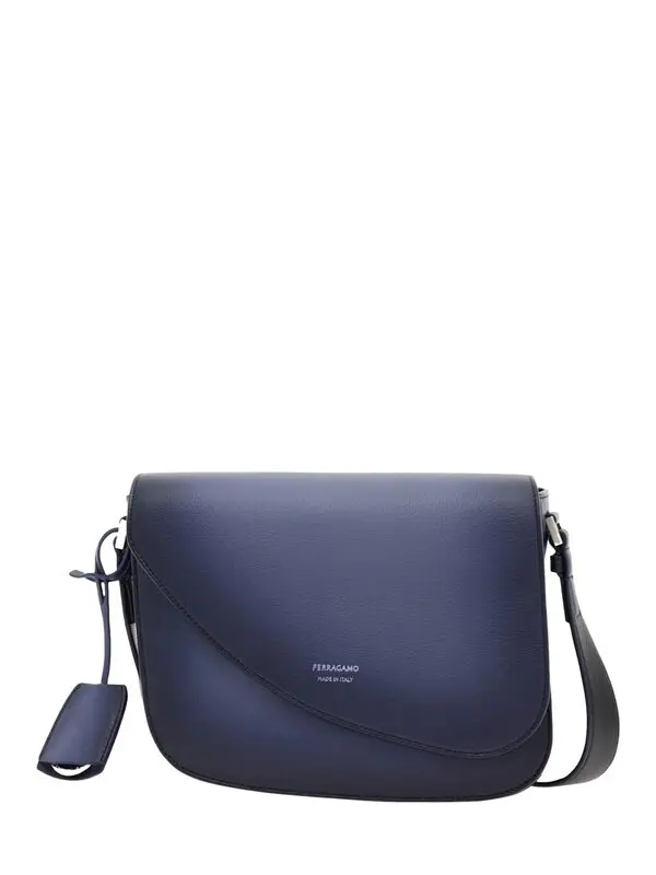 FERRAGAMO Fiamma Messenger Bag - Graphite/black