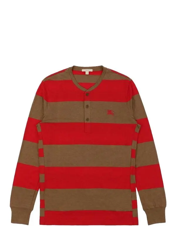 Burberry Striped Long Sleeve Pullover - Red