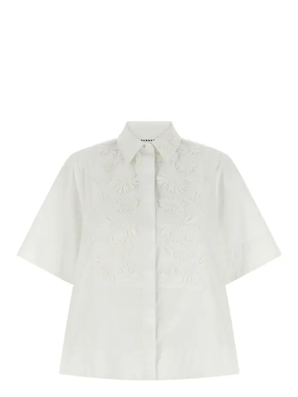 P.a.r.o.s.h Embroidered Poplin Shirt - White