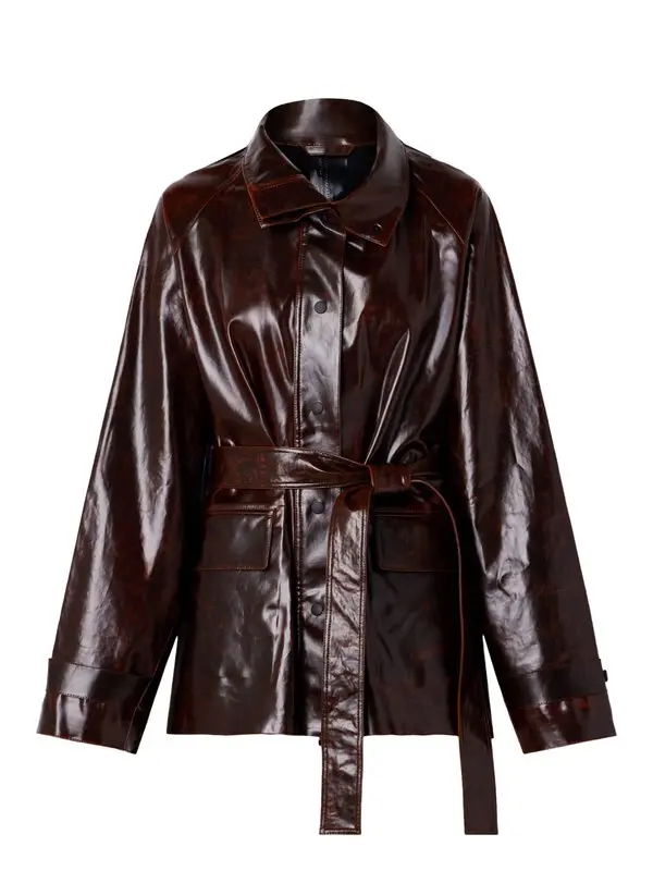 Proenza Schouler Lace-up Belted Jacket - Brown