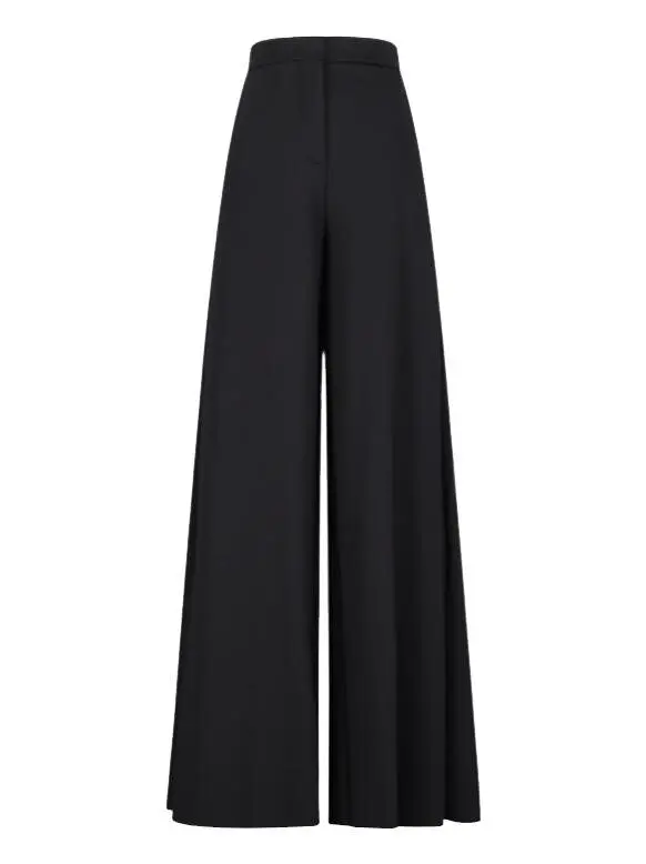 Max Mara Wide-leg Palazzo Pants With Letter Detailing - No