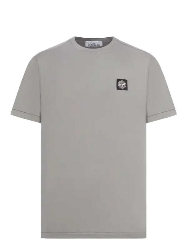 Stone Island Logo Patch Crewneck T-shirt - Gray