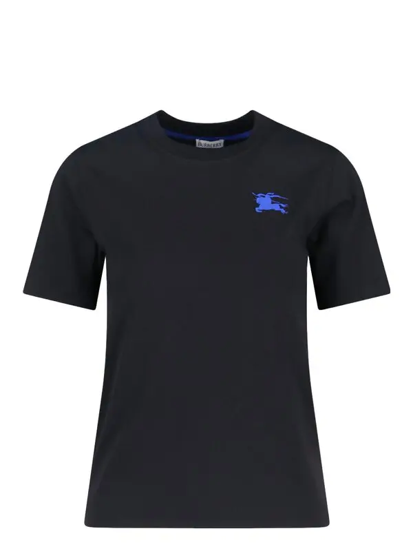 Burberry Ekd Embroidered Crewneck T-shirt - Black
