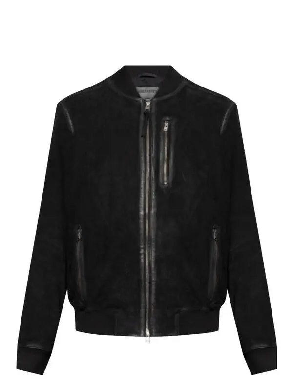 ALLSAINTS Suede Bomber Jacket - Black