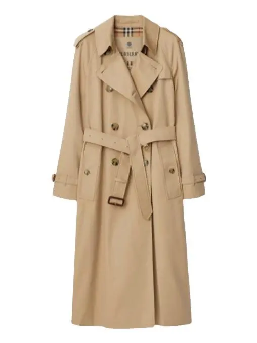 Burberry Waterloo Double-breasted Trench Coat - Honey Beige