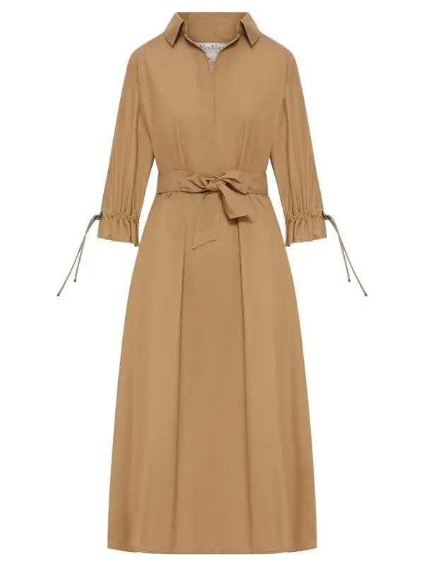 Max Mara Mirto Drawstring Sleeved Dress - No
