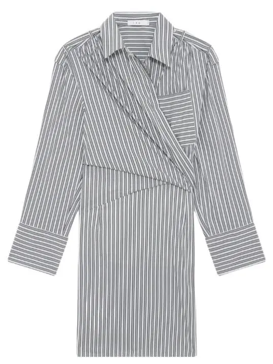 IRO PARIS Striped Midi Shirt Dress - No
