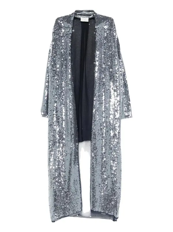 FORTE_FORTE Sequin Embellished Coat - Gray