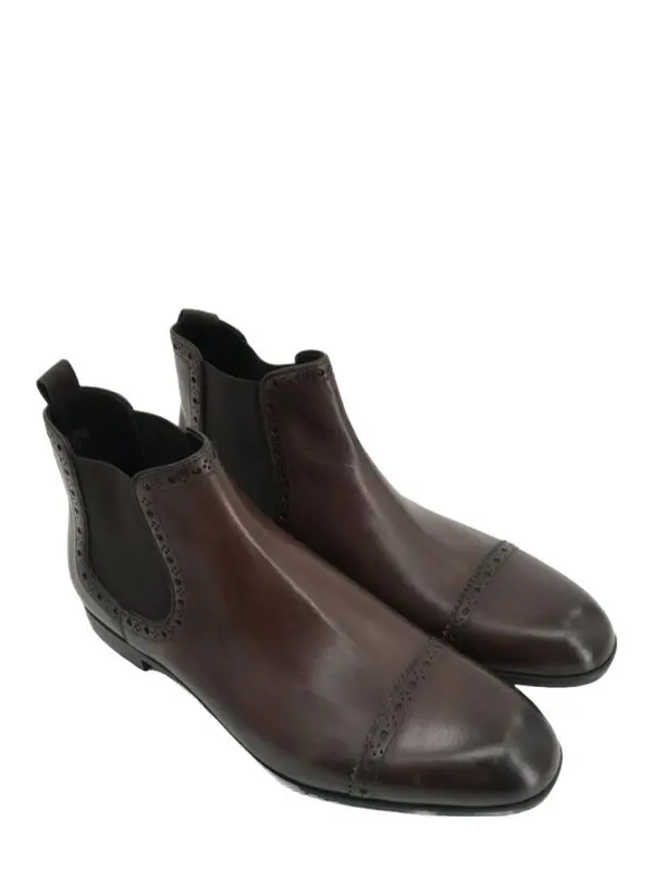 Emporio Armani Logo Detail Chelsea Boots - Black