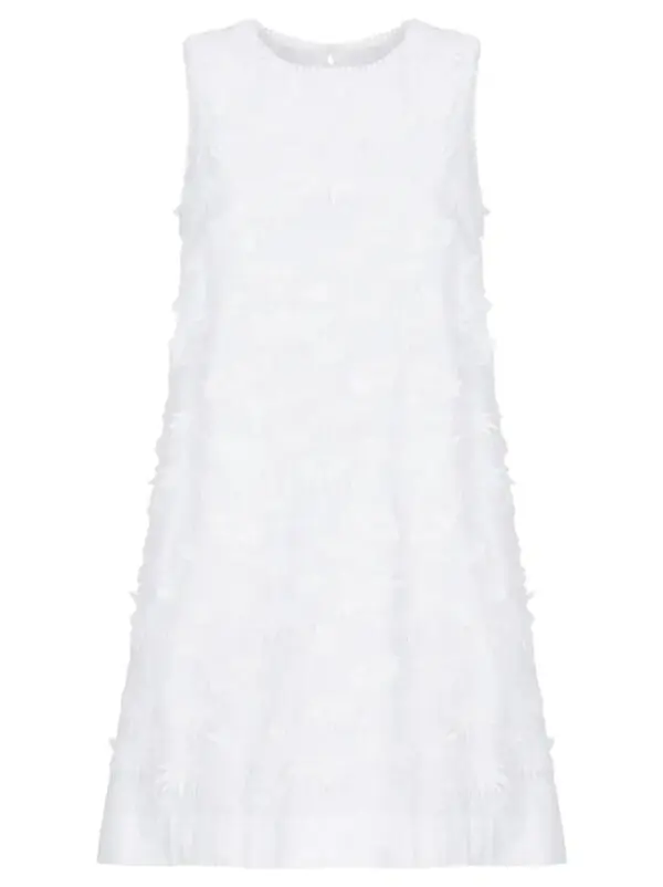 P.a.r.o.s.h Sleeveless Embroidered Dress - White