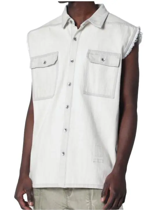 Rick Owens Sleeveless Utility Coat - Milky White